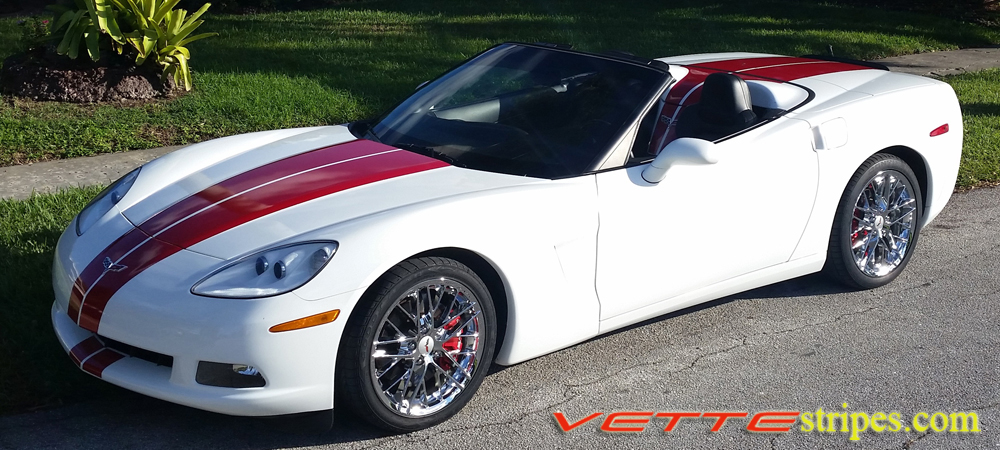 C6 Corvette GM Full Length Dual Racing Stripe - All C6's - VetteStripes.com