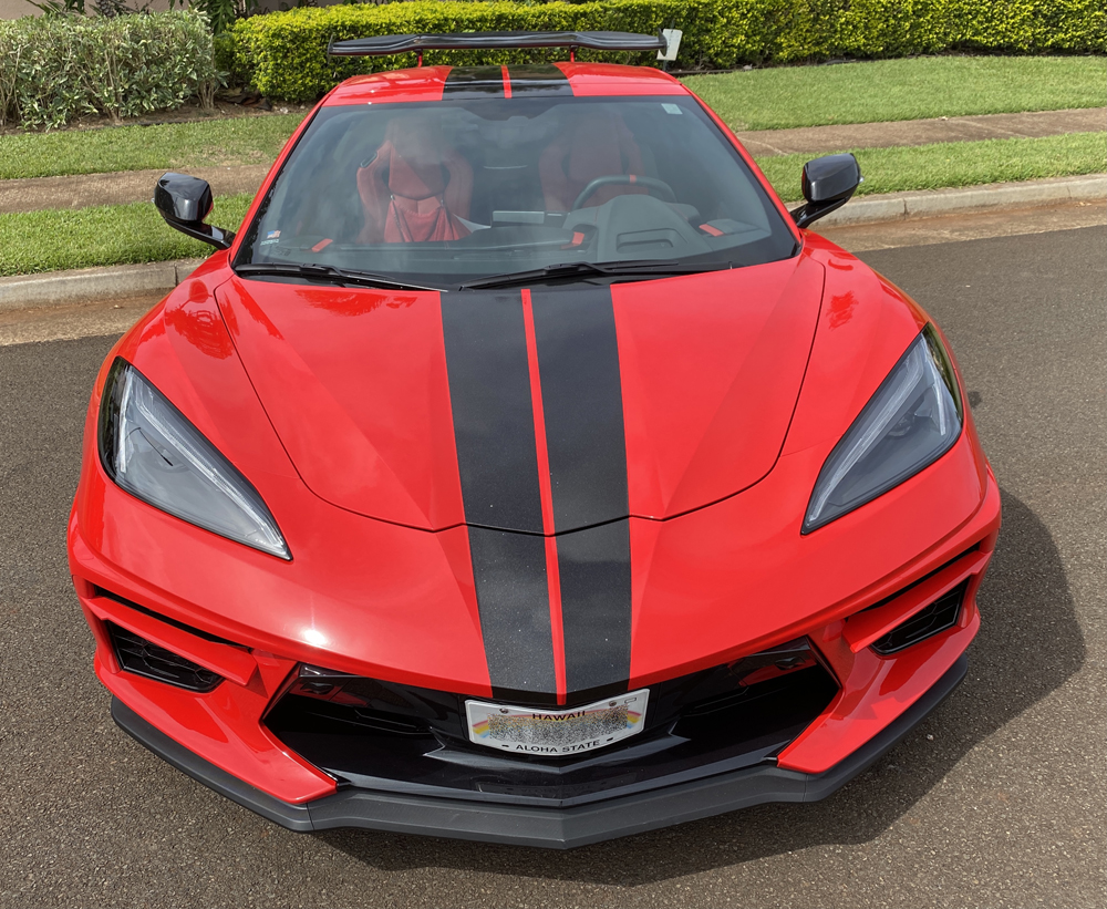 2022 Corvette Black With Red Interior